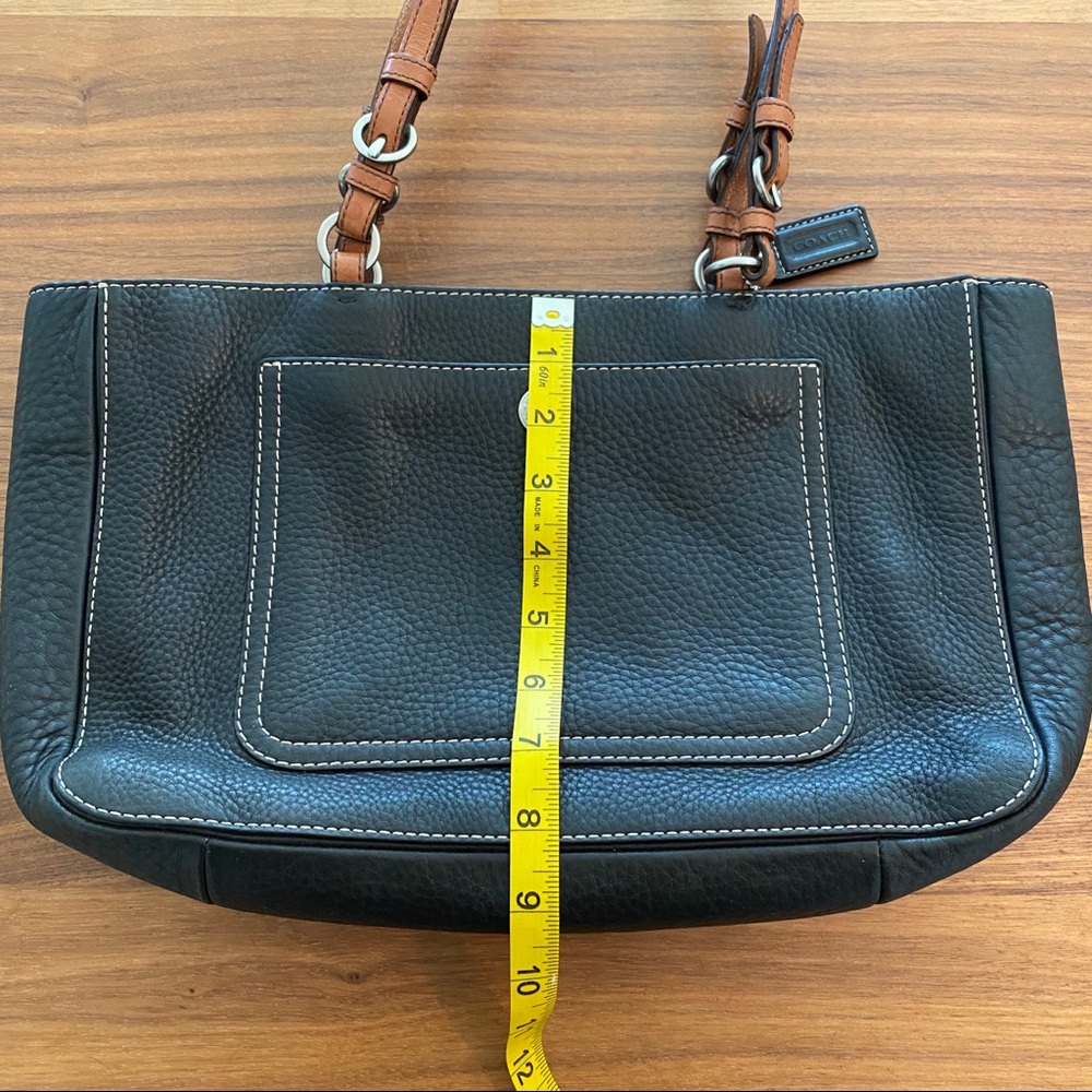 Coach Chelsea Tote Black Pebbled Leather - Gem